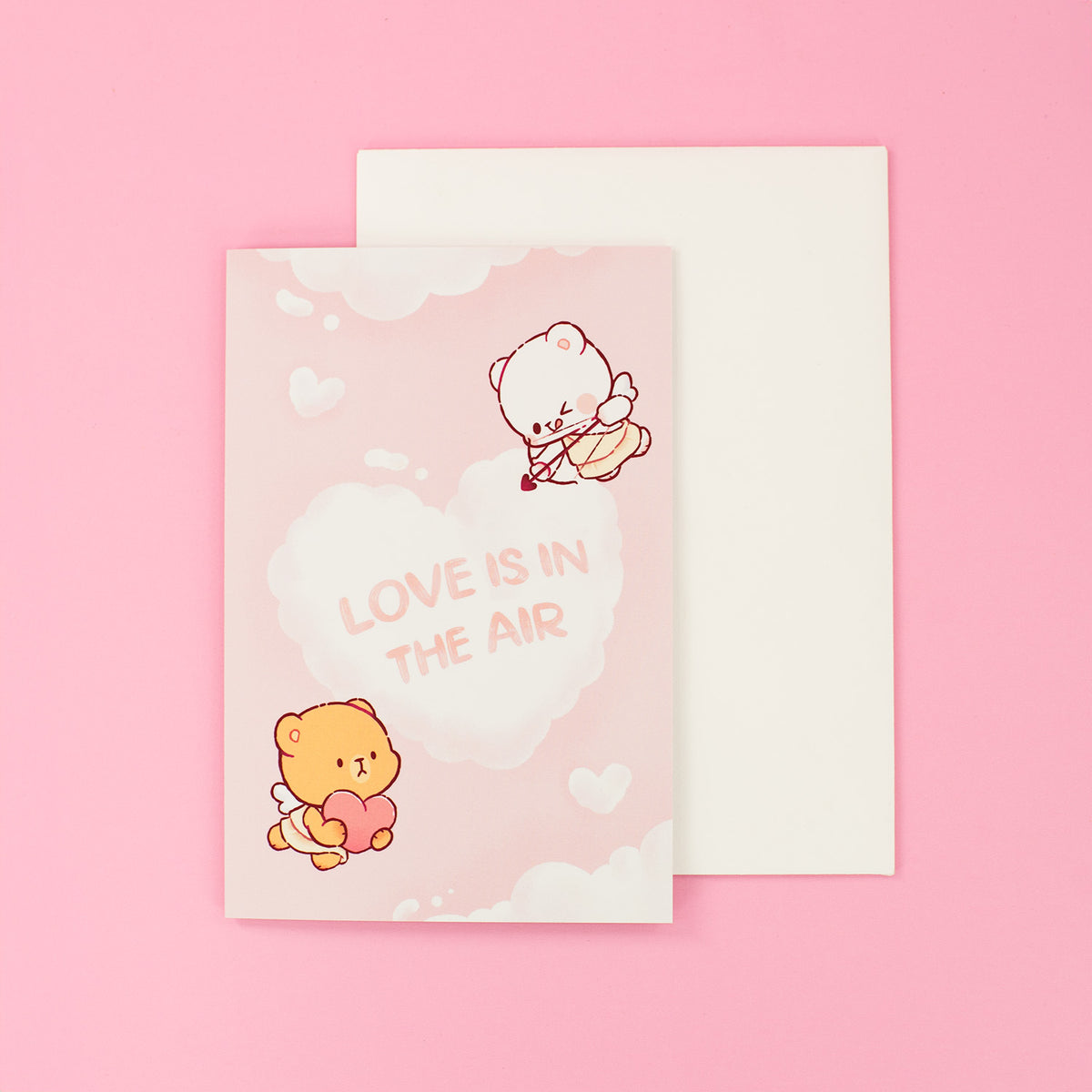 Valentine's Day Card - Love Is In The Air – Milkmochabear